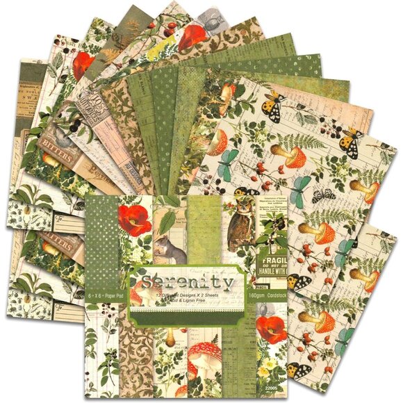 Art | New Scrapbook Paper 6x6 24 Sheets Vintage Scrapbooking Paper ...